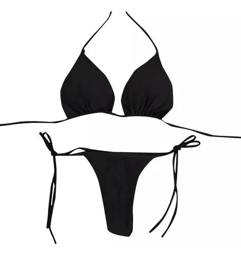 Micro Bikini Traje De Baño Sexy Brasileño Halter Triangular Meses Sin