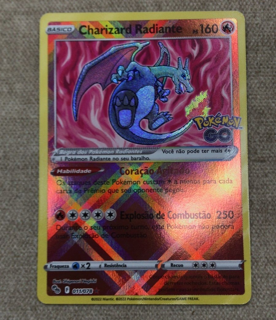 Carta Pokémon Charizard Shiny Radiante Coleção Especial Go | Frete grátis