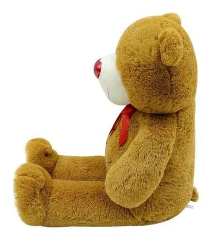 Oso De Peluche Gigante 1 Metro Blanco Corazón Amor Amistad En Venta En