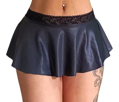 Micro Saia Minissaia Sexy Rodada Sensual Cirrê Renda