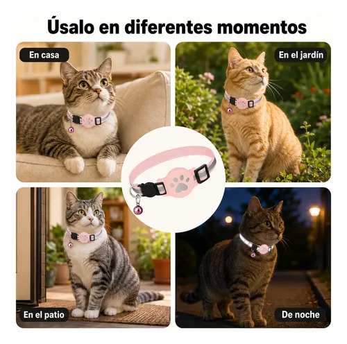 Collar Gps Para Gato Localizador Ios Android Reflectante | MercadoLibre