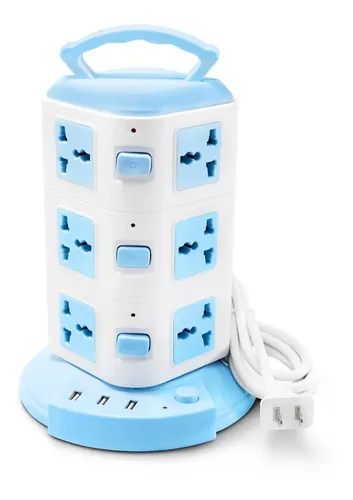 Multicontacto Torre 12 Contactos 3 Entradas Usb Universal | Meses sin interés