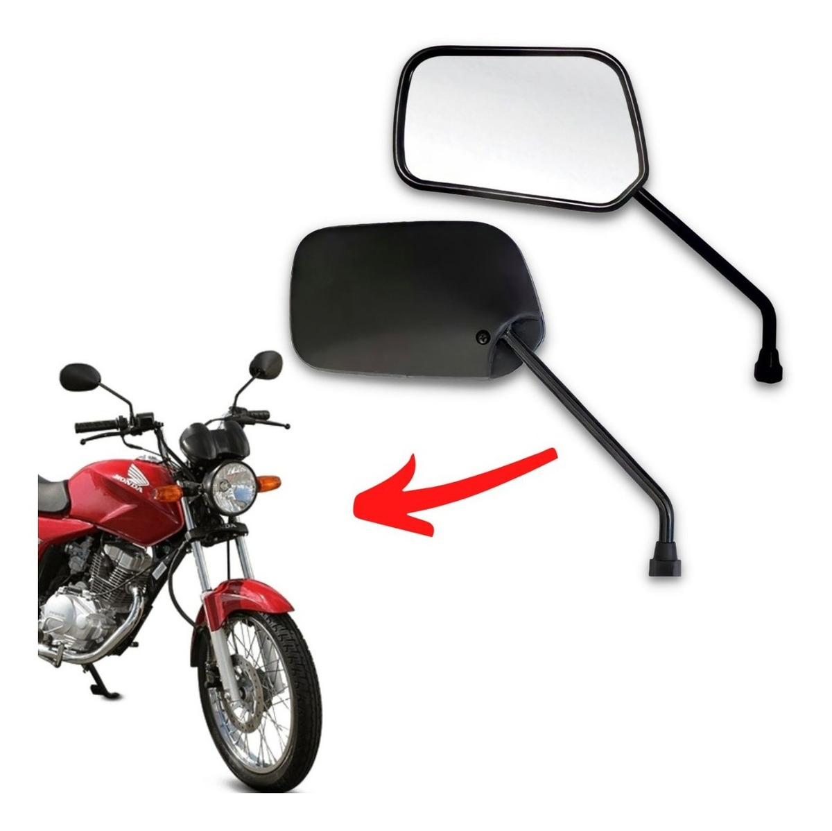 Par Retrovisor Espelho Mod Original Honda Titan Fan 125 150