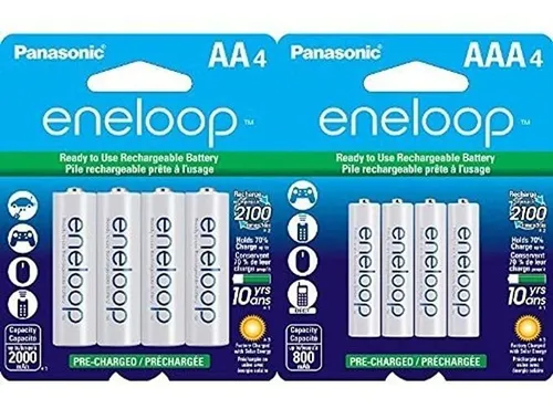 Baterías Recargables Precargadas Aa Panasonic Eneloop 2100 Envío Gratis