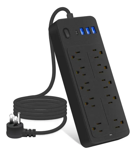 Regulador Multicontactos Con 10 Salidas 3 Usb Y 1 Tipo C Cuotas Sin