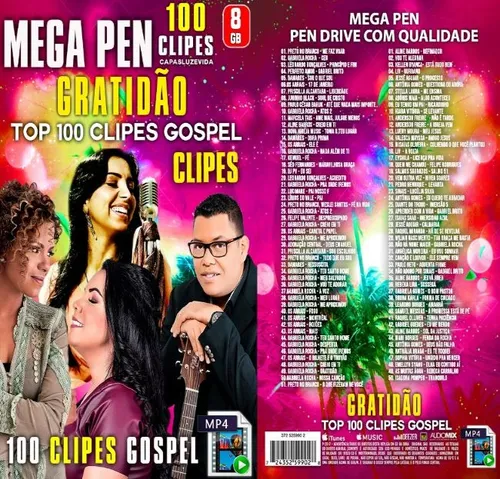 100 Clipes Gratidão Top 100 Clipes Gospel | Parcelamento sem juros 100 Clipes Gratidão Top 100 Clipes Gospel | Parcelamento sem juros