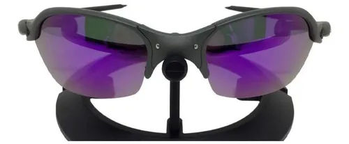 Óculos De Sol Juliet Plasma Lente Double Azul Pinado Parcelamento Sem Juros