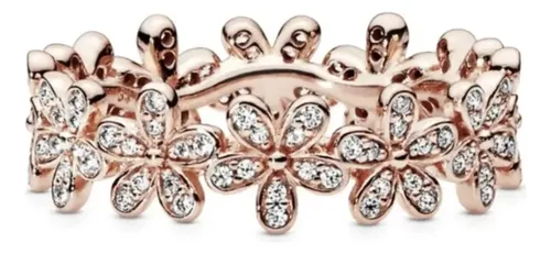 Anillo Margarita Rosa Pandora S925 Sin Fin Mujer | Meses sin interés