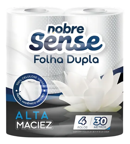 Papel Higiênico Folha Dupla 10cmx30m 4un Sense Nobre Mercadolivre