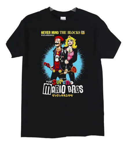 Polera Sex Pistols Mario Bros Never Mind Th Punk Abominatron Cuotas
