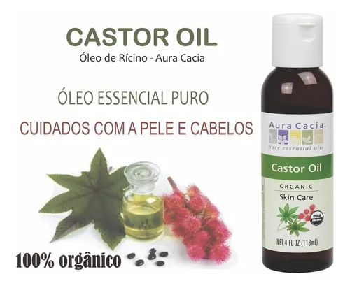 Aceite de Ricino, 100% Orgánico - Castor Oil, 118ml Aura Cacia | Cuotas ...