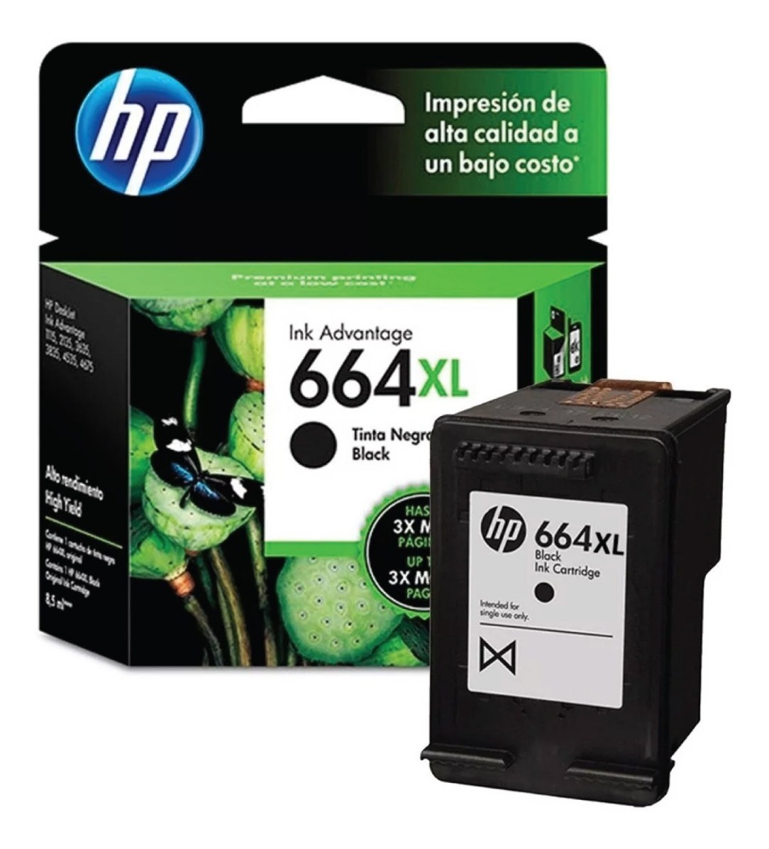 Cartucho Hp 664xl Negro Original F6v31al 2675 2135 3635 3775 ... Cartucho Hp 664xl Negro Original F6v31al 2675 2135 3635 3775 ...