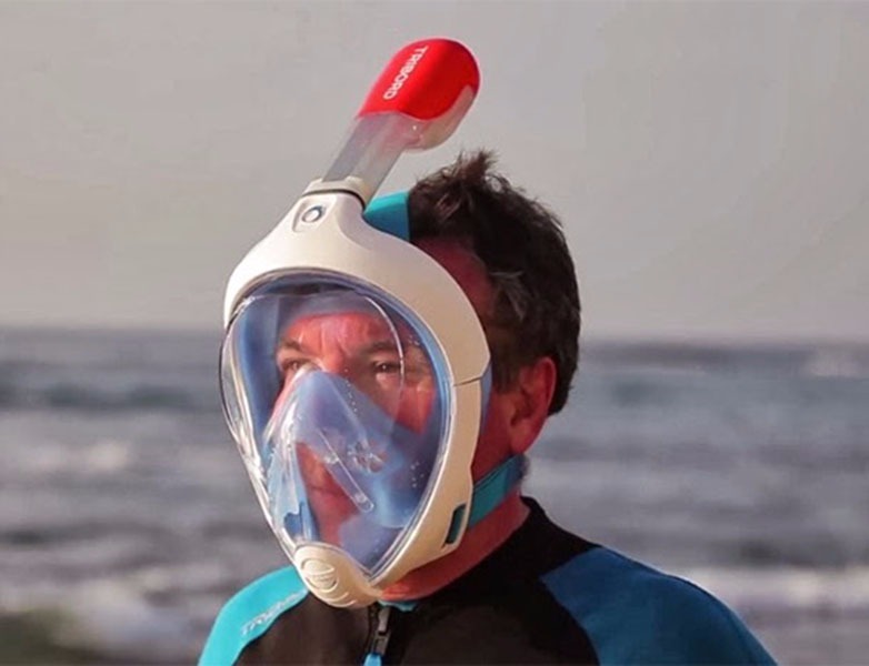 Mascara Mergulho Full Face Snorkel Suporte Camera Nao Embaça ... Mascara Mergulho Full Face Snorkel Suporte Camera Nao Embaça ...
