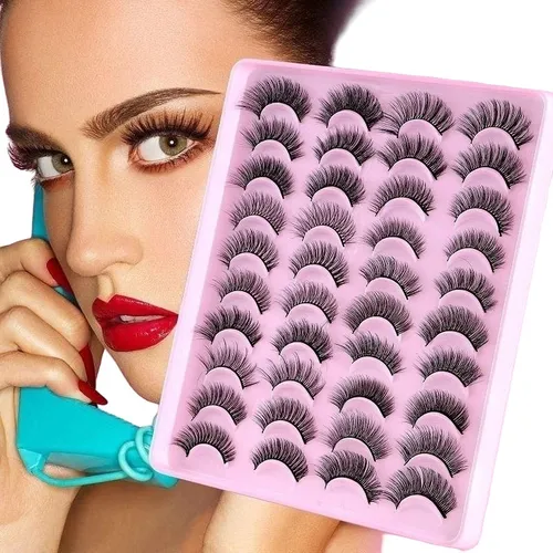 20 Pares De Pestañas Postizas 3d Mixtas Visón Hecho Mano Mercadolibre