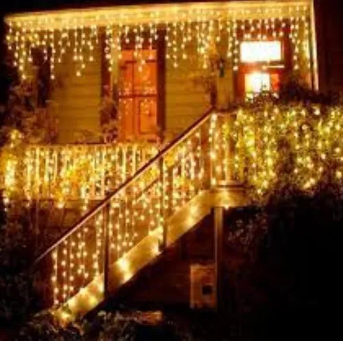 Serie De Navidad Cascada 1200 Leds Luz Cálida 21 Metros Meses Sin