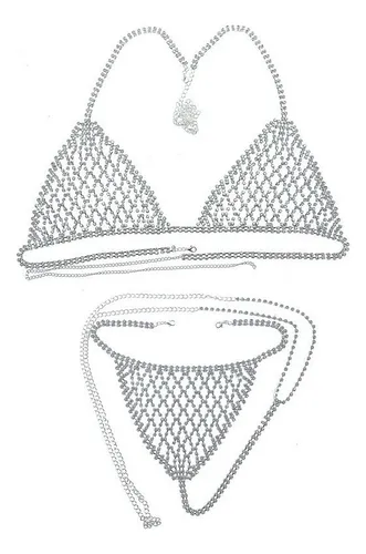 Conjunto De Calcinha De Sutiã De Strass Colar De Corrente Co ... Conjunto De Calcinha De Sutiã De Strass Colar De Corrente Co ...