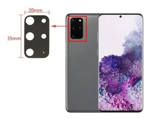 Lente Camara Trasera Samsung S20 Plus Original Adhesivo Cuotas Sin