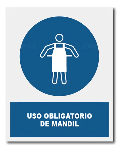 Señaletica Uso Obligatorio De Mandil Señal | Meses sin interés