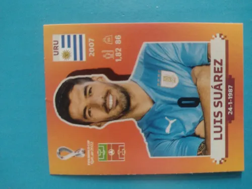 Figurita Cromo Luis Suárez Uruguay Mundial Qatar 2022 Panini en venta ... Figurita Cromo Luis Suárez Uruguay Mundial Qatar 2022 Panini en venta ...
