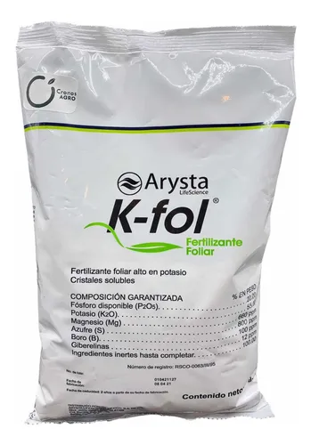 K Fol 1 Kg Fertilizante Foliar Alto En Potasio Arysta Upl Cuotas Sin