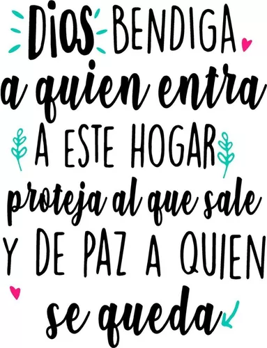 Sticker Vinilo Frase: Dios Bendiga Este Hogar 80 X 60 Cm Sticker Vinilo Frase: Dios Bendiga Este Hogar 80 X 60 Cm