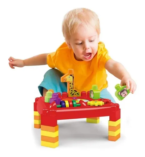Mesa Mesinha Infantil Educativa Atividades Blocos De Montar | MercadoLivre Mesa Mesinha Infantil Educativa Atividades Blocos De Montar | MercadoLivre