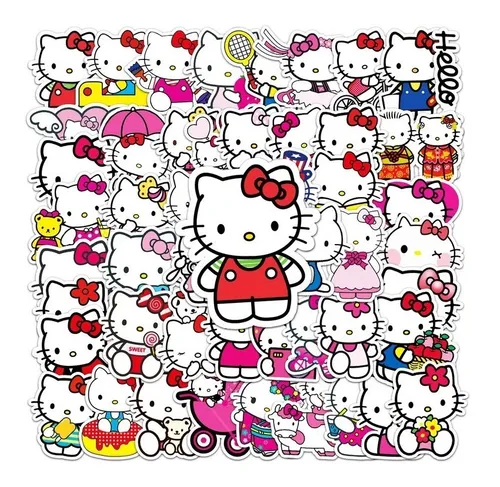 Hello Kitty 50 Calcomanias Stickers Vinil Pvc Vs Agua | MercadoLibre