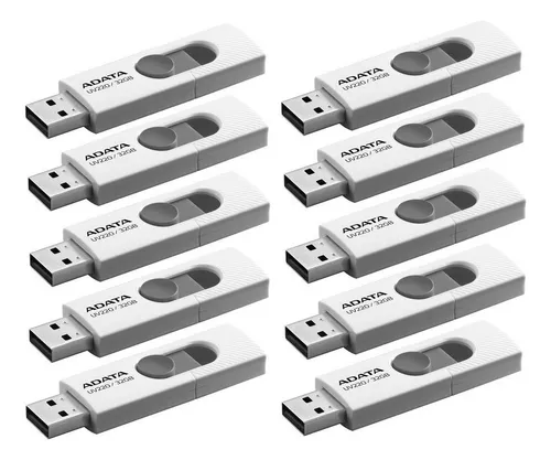 Kit 40 Memoria 32gb Usb Adata Uv220 2.0 Blanco Y Gris Color Blanco/gris ... Kit 40 Memoria 32gb Usb Adata Uv220 2.0 Blanco Y Gris Color Blanco/gris ...