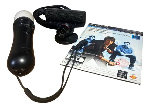 Kit Move Ps3 + Camera + Jogo (joystick Sem Fio Playstation ... Kit Move Ps3 + Camera + Jogo (joystick Sem Fio Playstation ...