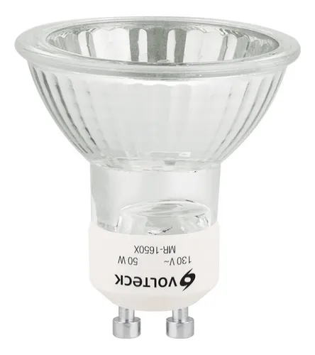 Foco De Halógeno Tipo Mr 16 50 W Base Gu10 Volteck 48380 Luz Luz