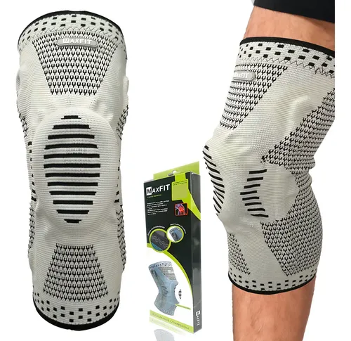 Rodillera Elastica De Compresion Gym Correr Maxfit Hx905 Color Gris