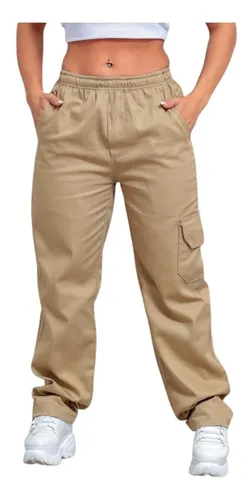 Calça Cargo Bolso Lateral Skatista Folgada Nas Pernas Sarja Mercadolivre
