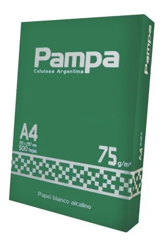 Resma A4 75gr Pampa Papel Obra 21x29,7cm Flex Simil Duplituc | MercadoLibre