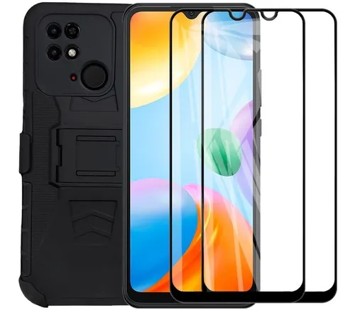 Funda Uso Rudo Para Xiaomi Redmi 10c 2 Cristales 9d Full Meses Sin