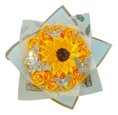 Ramo De Girasol Y 12 Rosas Eternas De Liston | Cuotas sin interés Ramo De Girasol Y 12 Rosas Eternas De Liston | Cuotas sin interés