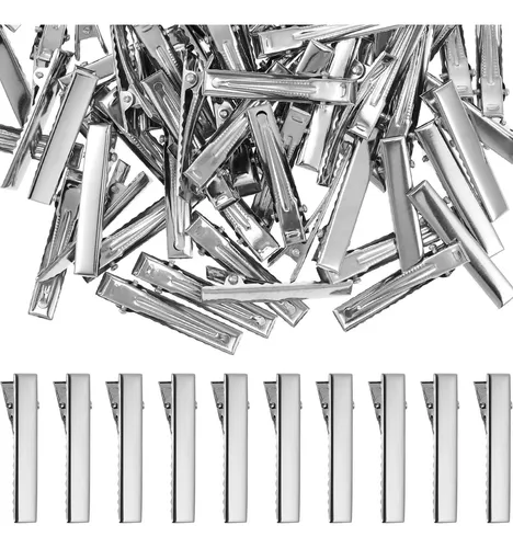 100 Unidades De 4 Cm De Metal Plano, Grampos De Cabelo De Pi ...