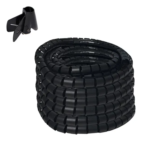 Organizador De Fio Cabo Espiral Preto Esconde Fio 10 Metros ... Organizador De Fio Cabo Espiral Preto Esconde Fio 10 Metros ...