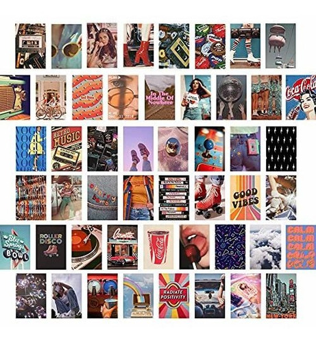 Pósteres Koskimer Retro 80s Aesthetic Photo Collage Kit 50 Envío Gratis
