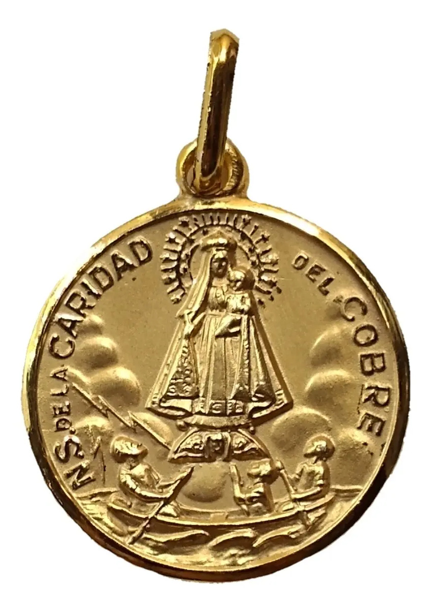 Medalla Oro 10k Virgen Caridad Del Cobre 233 Bautizo Comuni Meses
