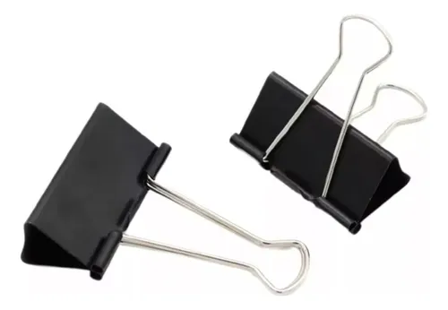 12 Binder Clips Broche Mariposa 19mm Buena Calidad | Meses sin interés