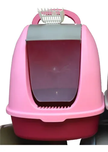 Arenero Para Gato Grande Con Tapa Y Pala 56x41x39 Cm 10172 Color Rosa ... Arenero Para Gato Grande Con Tapa Y Pala 56x41x39 Cm 10172 Color Rosa ...