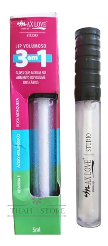 Gloss Lip Volumoso Max Love Aumenta Lábios Vitamina E Mentol Mercadolivre