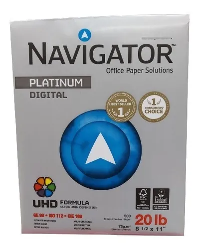 Hojas De Papel Navigator 20 Lb 500 Hojas Extra Blanco En Venta En