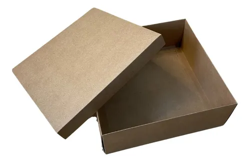 Caixa Para Presente De Papel Kraft C/ 10 Unid 20x20x7,5 Caixa Para Presente De Papel Kraft C/ 10 Unid 20x20x7,5