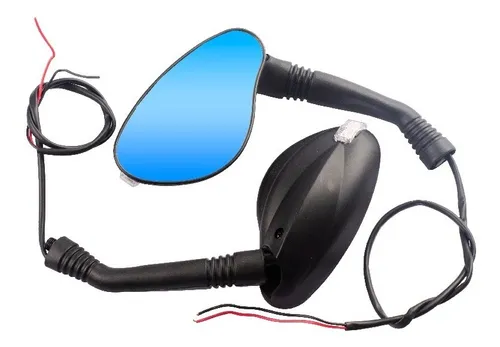 Juego De Espejos Con Giro Led Universal Rosca De 10mm Jm Mot