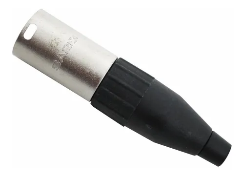 Plug Conector Xlr Canon Macho 3 Pinos Metal Niquelado Sa2x ... Plug Conector Xlr Canon Macho 3 Pinos Metal Niquelado Sa2x ...