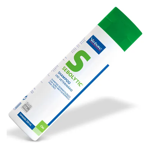 Sebolytic Shampoo Dermatologico Para Cães Virbac 250ml | Frete grátis
