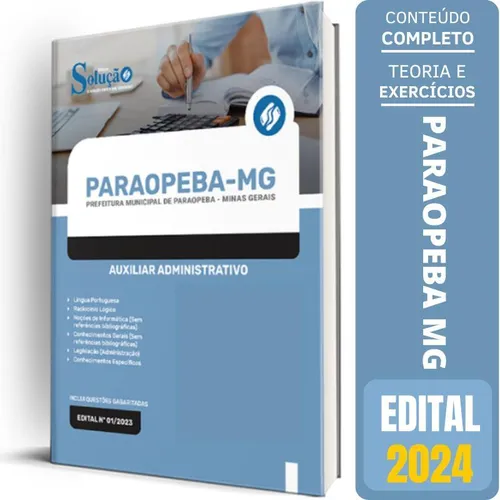 Apostila Prefeitura Paraopeba Mg 2024 Auxiliar | Parcelamento sem juros Apostila Prefeitura Paraopeba Mg 2024 Auxiliar | Parcelamento sem juros