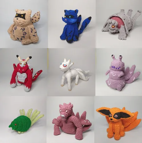 Amigurumis Set X 9 Patrones De Bijuus - Naruto en venta en San Salvador ... Amigurumis Set X 9 Patrones De Bijuus - Naruto en venta en San Salvador ...