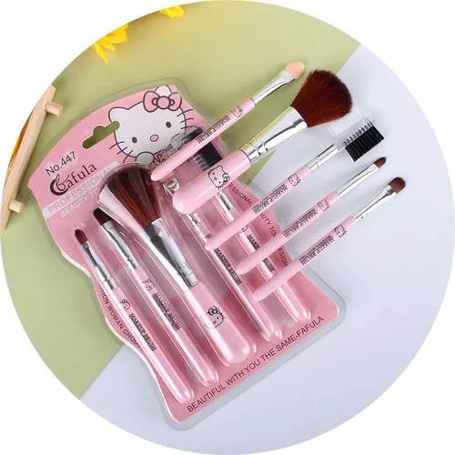 Kit De Brochas De Maquillaje Rosa De Hello Kitty Con 5 Mercadolibre